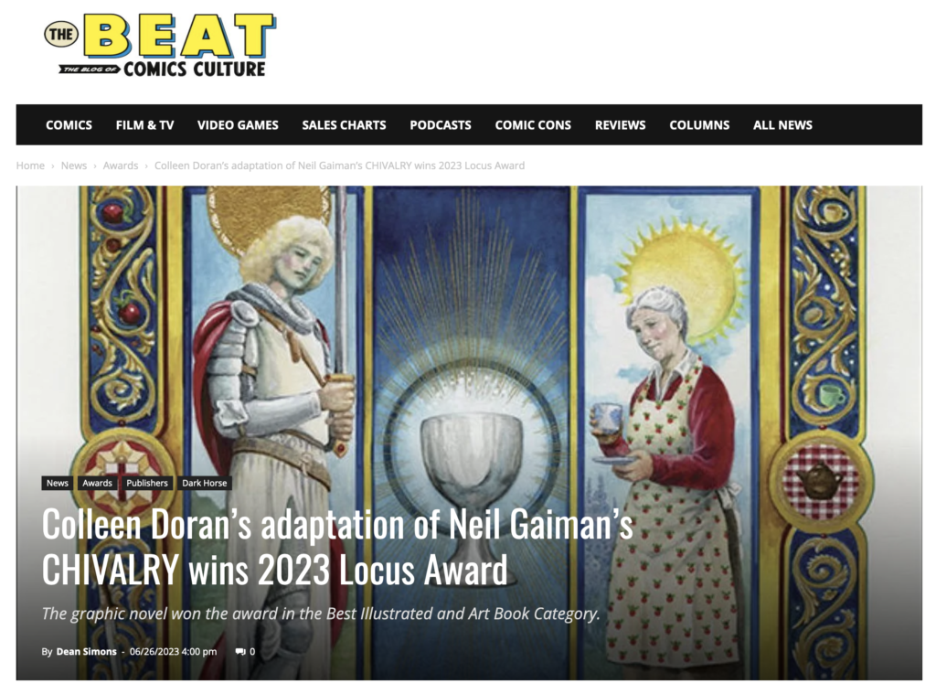 NEIL GAIMAN’S CHIVALRY Wins 2023 LOCUS AWARD | Colleen Doran